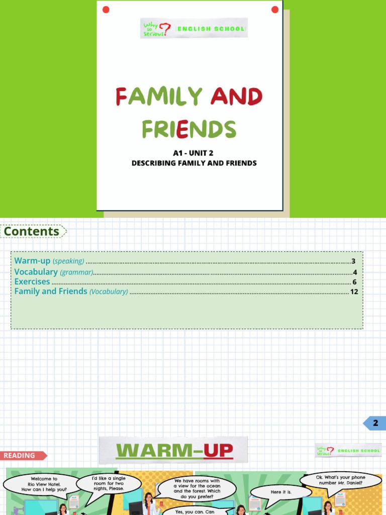 A1 - Unit 2 - Describing Family and Friends | PDF | Languages | Foreign ...