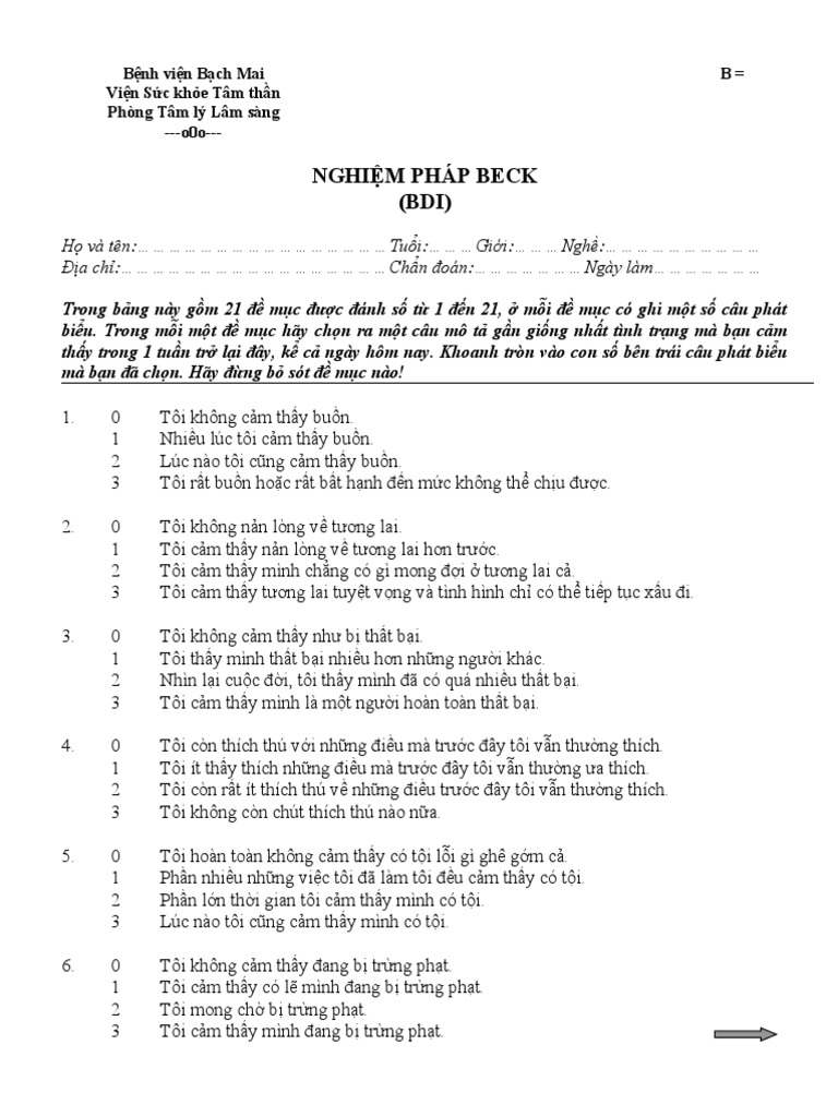 Nghiem Phap BECK 21 (C) | PDF