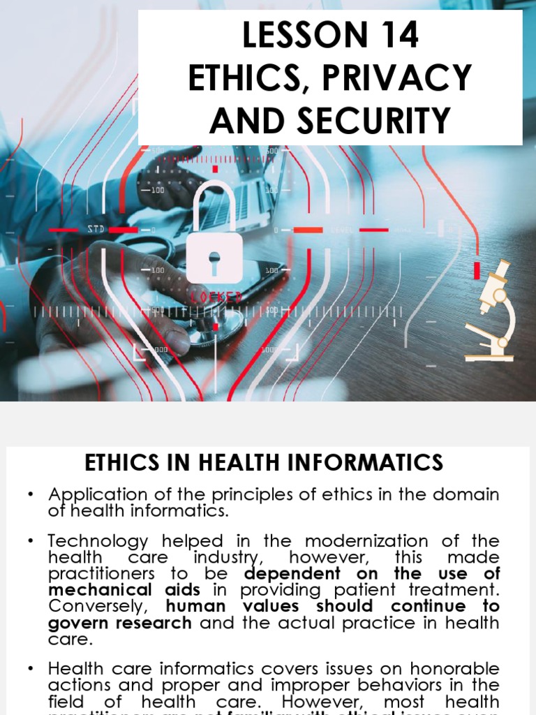 Ethics in Health Informatics | PDF | Electronic Health Record | Information Privacy