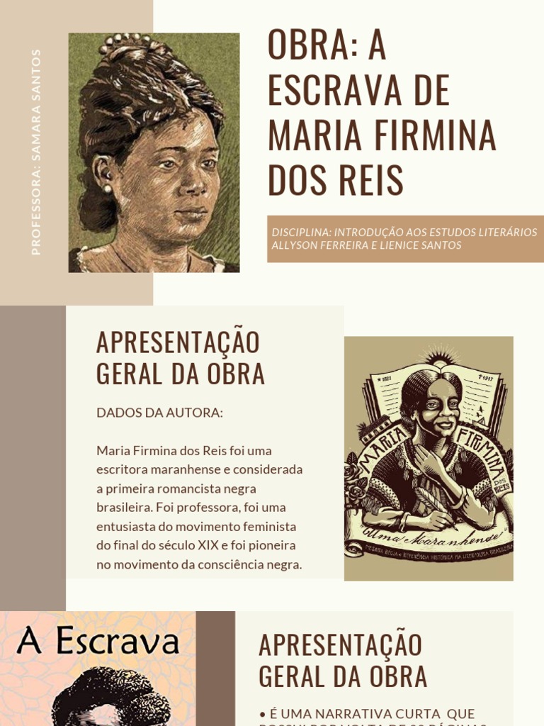Análise de "A Escrava" de Maria Firmina | PDF | Clássicos