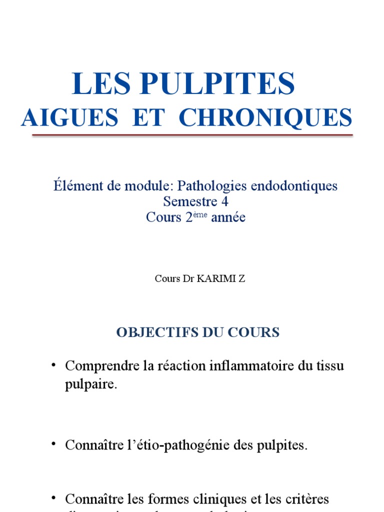 Pulpite Chronique Hyperplasique | PDF | Inflammation | Maladies et troubles