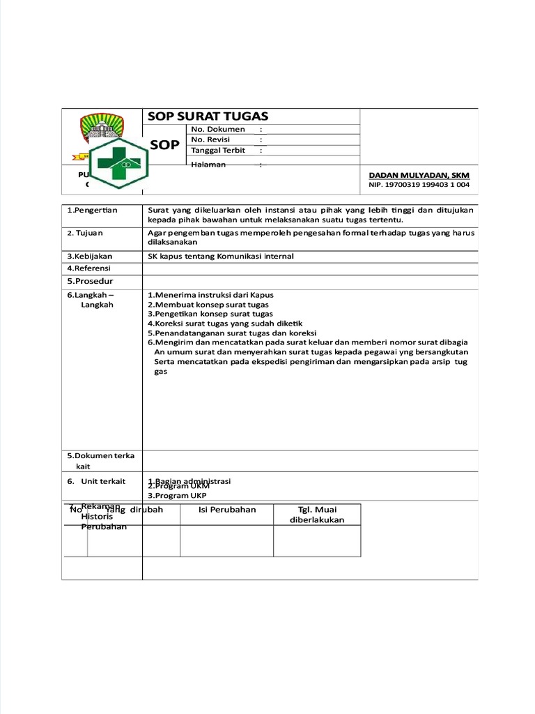 PDF Sop Surat Tugas - Compress | PDF
