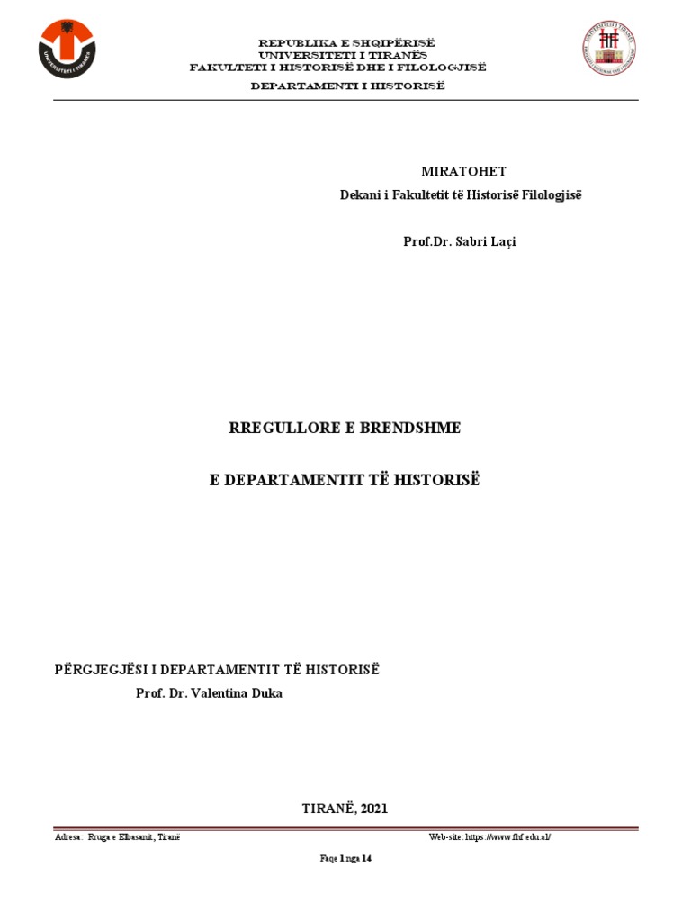 Rregullore Departamenti | PDF