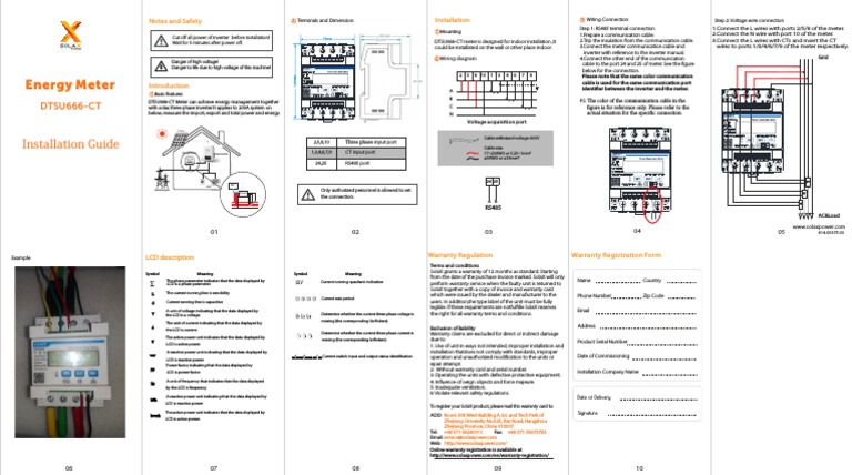 MNL Solax Chint 3-Phase Dtsu666-Ct-En-1 | PDF | Power Inverter ...