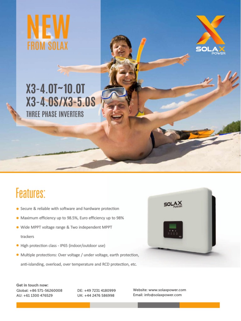 FT Pvstore Solaxpower Onduleur Triphasé 4-10kw | PDF | Nature | Power ...