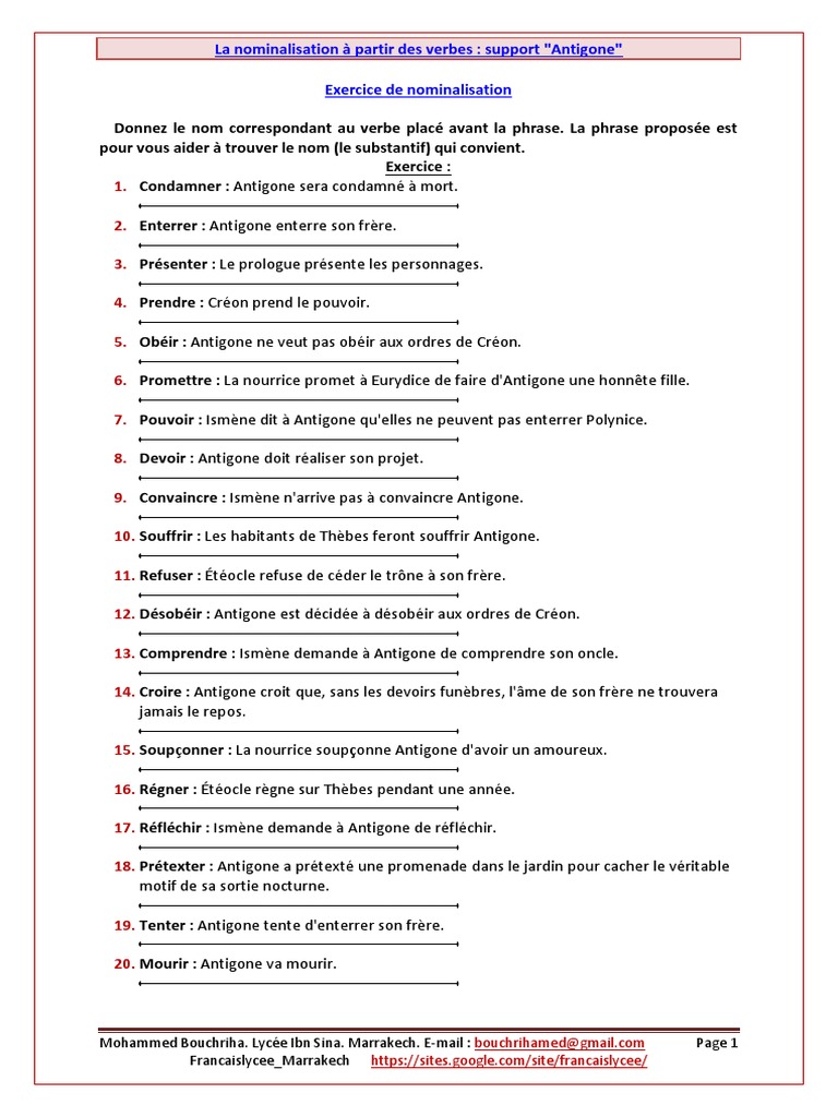 Nominalisation 2 | PDF | Philosophie | Arts du langage et discipline