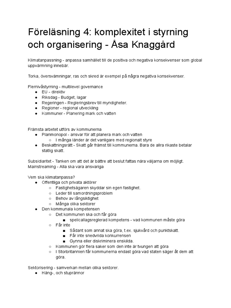 Politikens Organisering | PDF