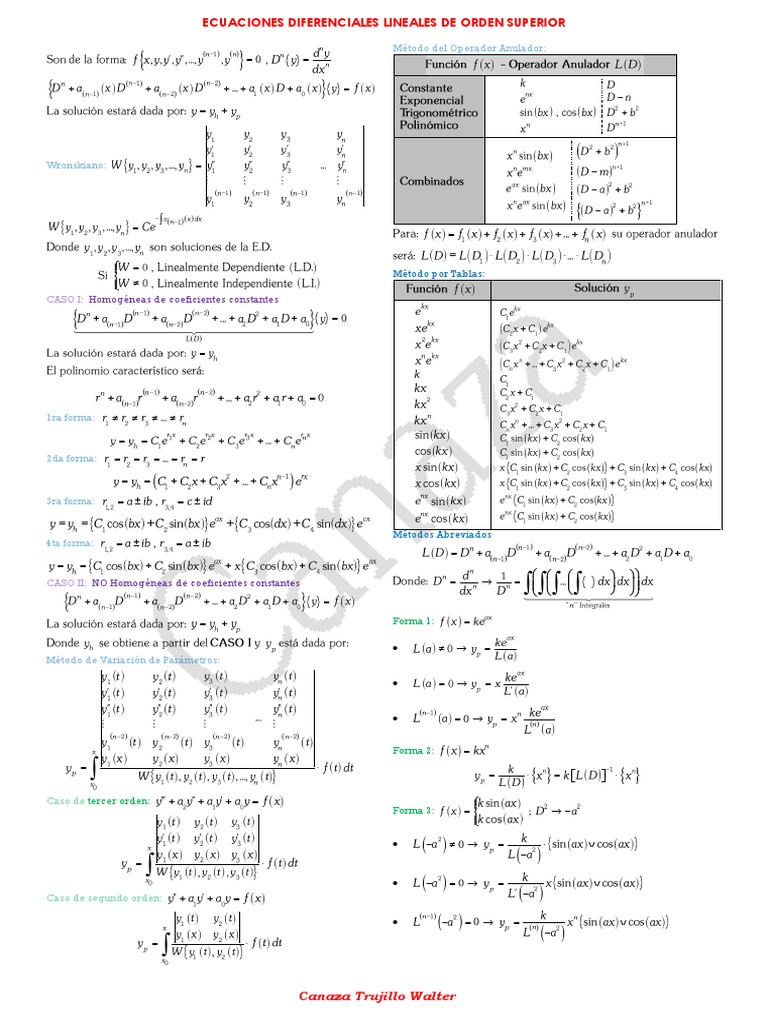 Ecuaciones Diferenciales | PDF