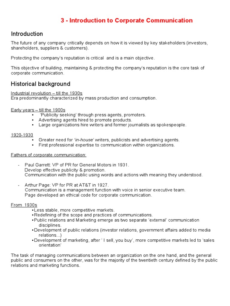 Corporate Communication Essentials | PDF | Public Relations | Marketing