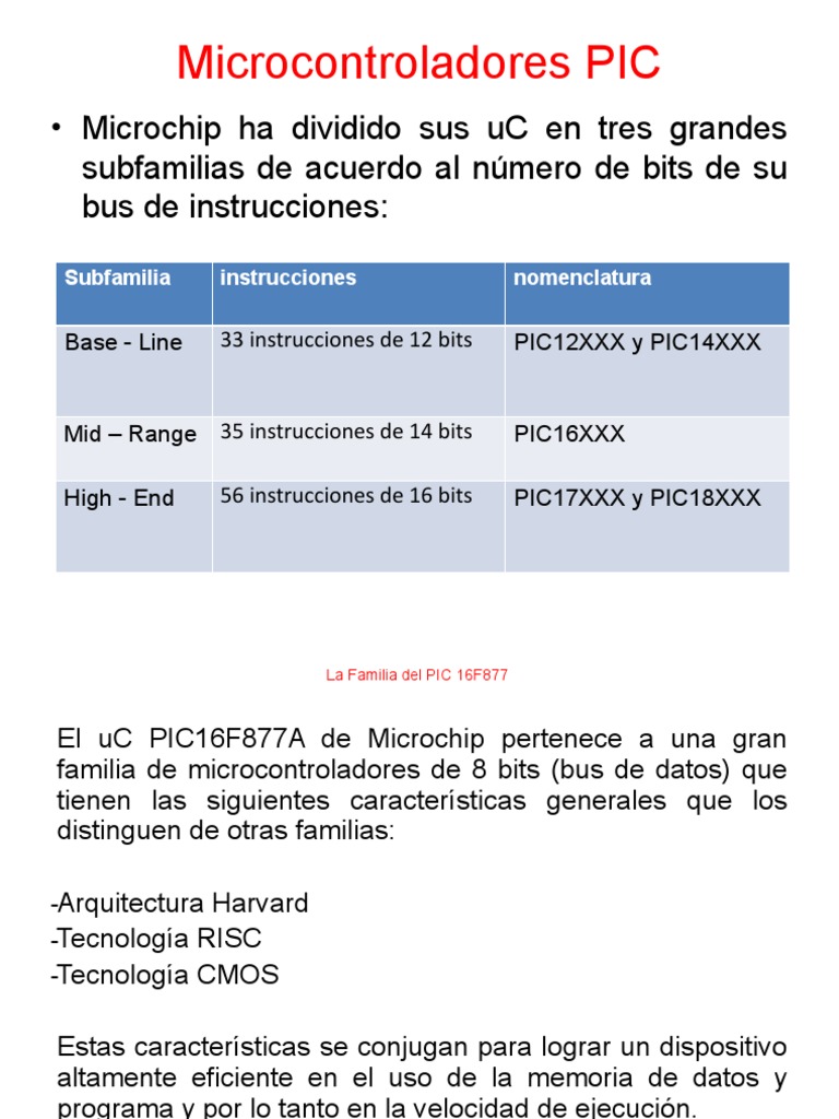 Presentacion Pic | PDF | Unidad Central de procesamiento | Poco