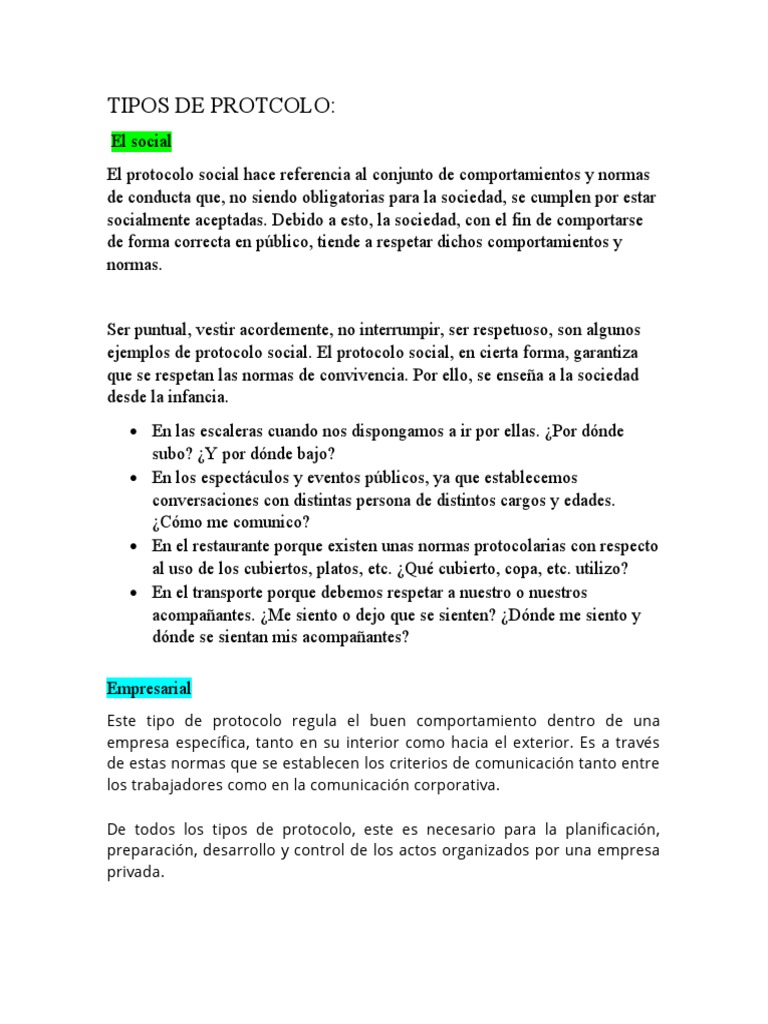 Tipos de Protcolo | PDF | Etiqueta | Comportamiento
