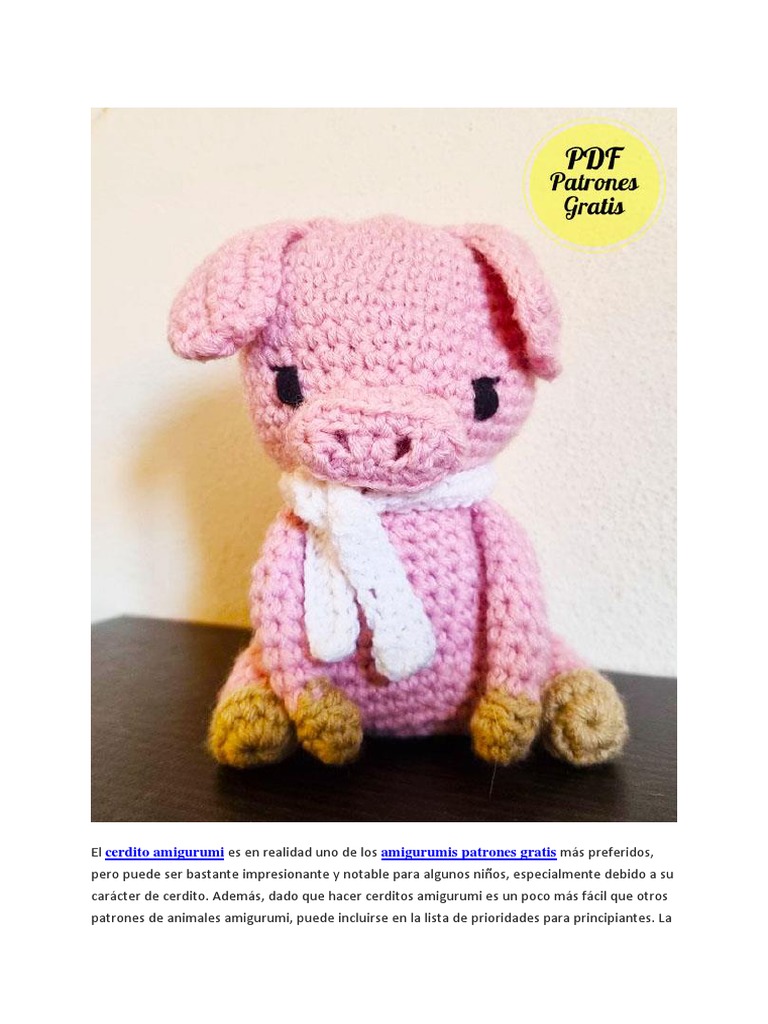 Precioso Marranito Amigurumis | PDF | Amigurumi | Arte popular