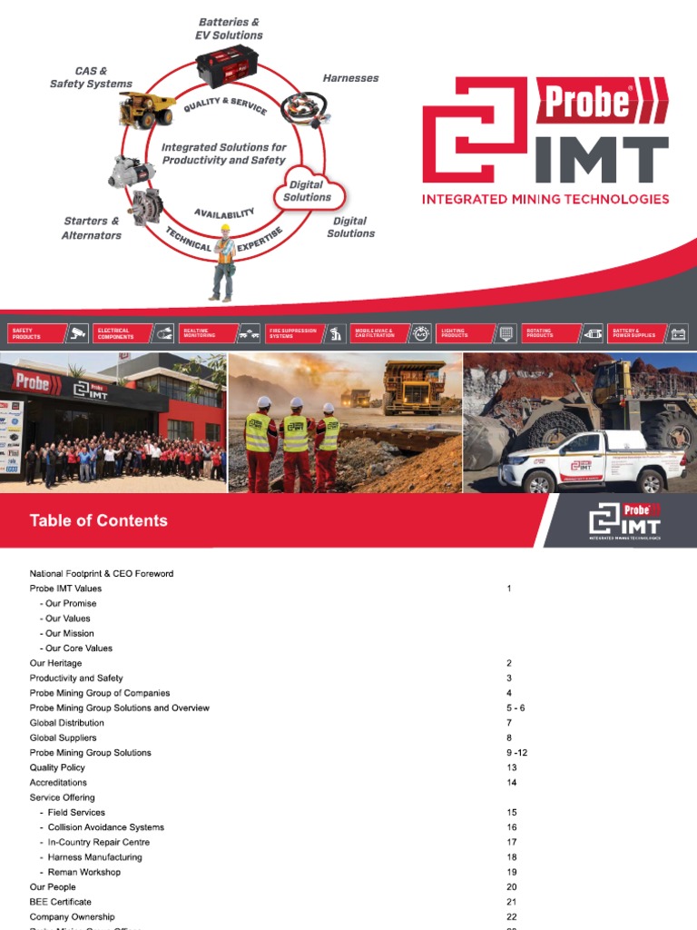Probe Integrated Mining Technologies Overview | PDF