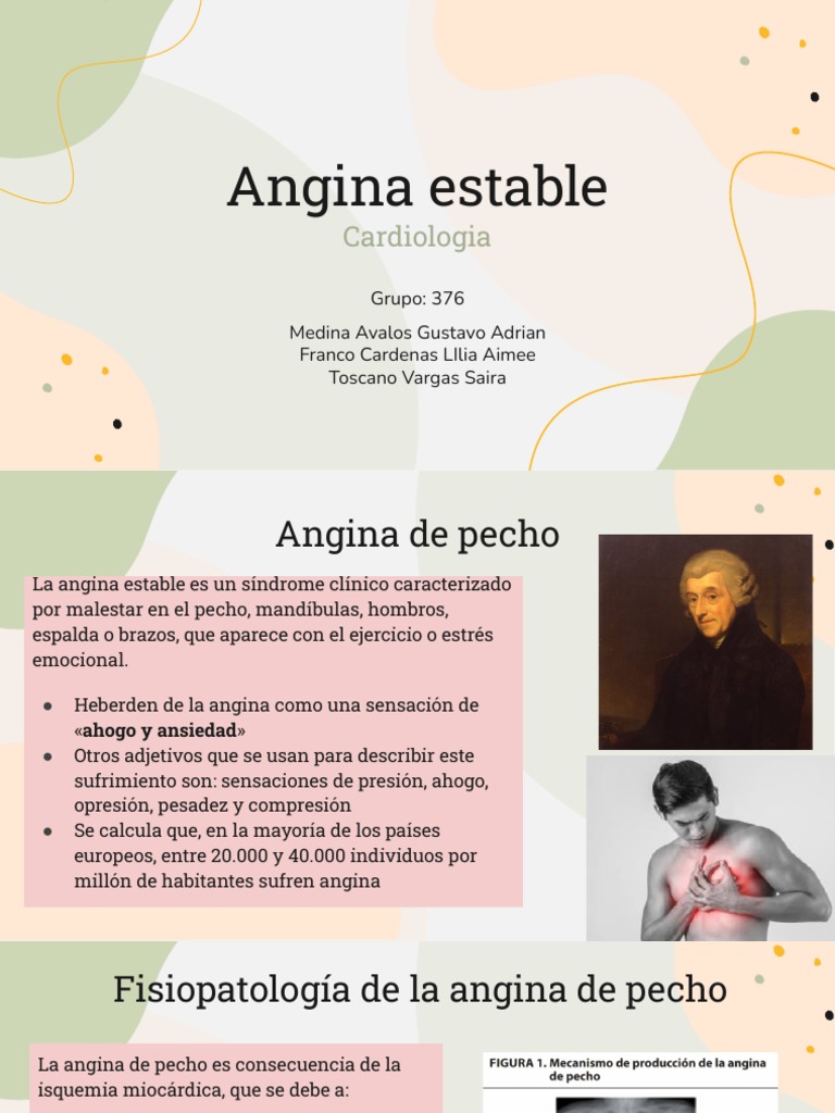 Angina Estable: Cardiologia | PDF | Especialidades Medicas | Causas de ...