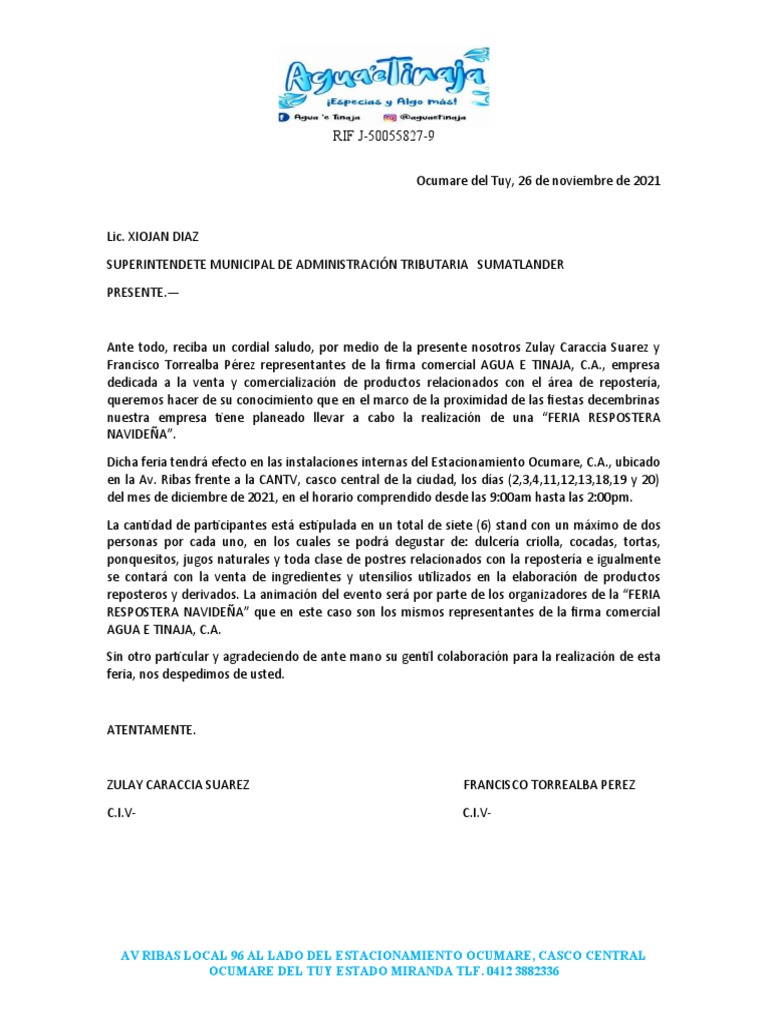 Carta Permiso | PDF