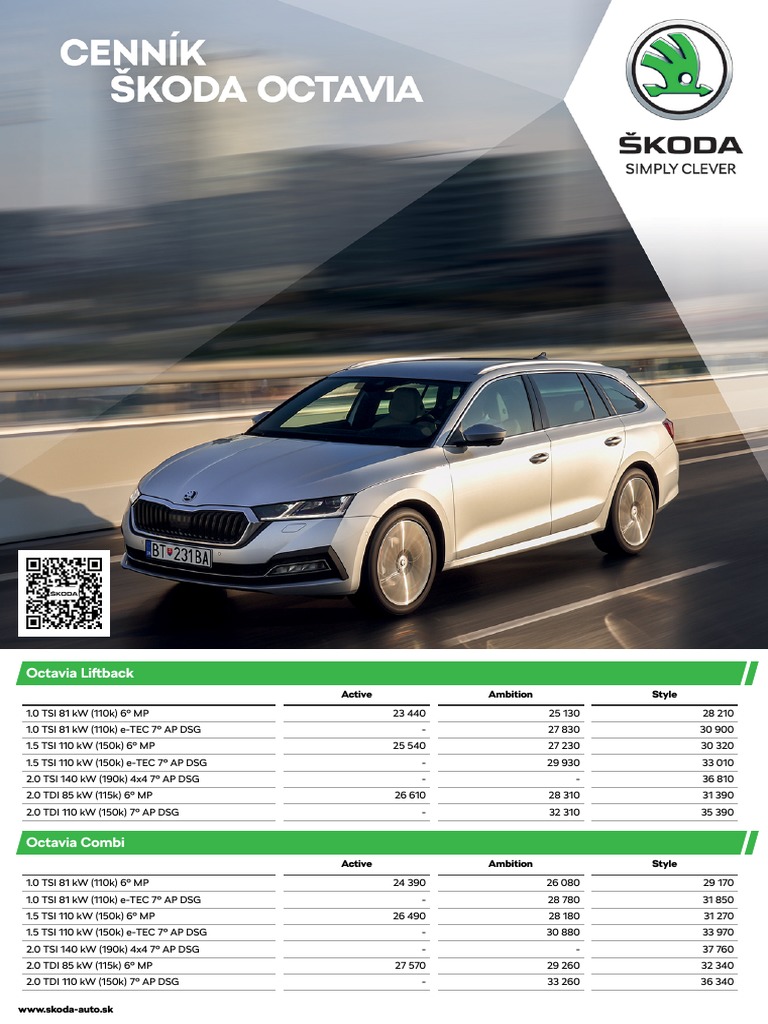 Nova-Skoda Octavia Cennik | PDF