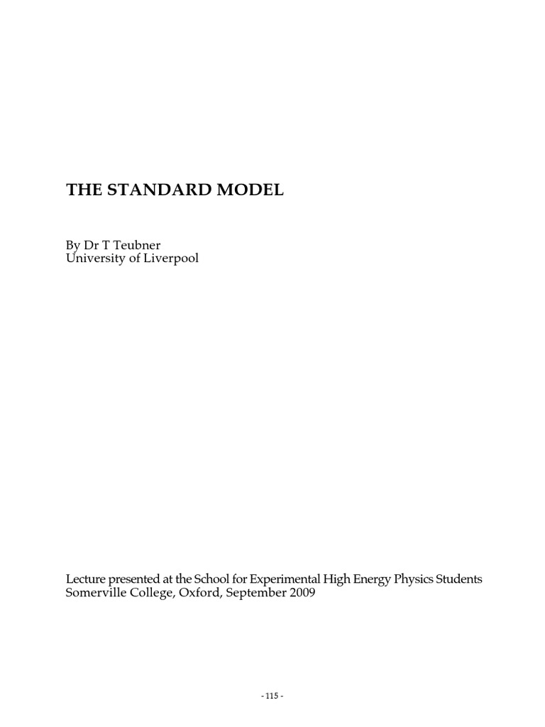 The Standard Model | PDF | Gauge Theory | Standard Model