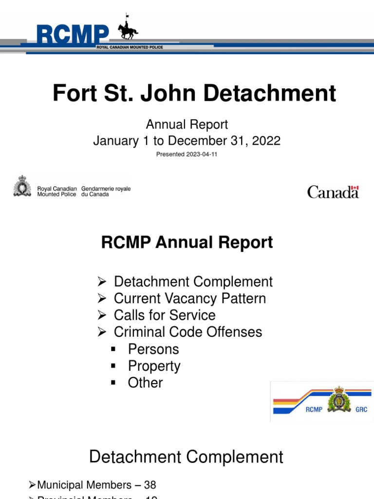 2022 Fort St. John RCMP Annual Report | PDF | Prohibition Of Drugs ...