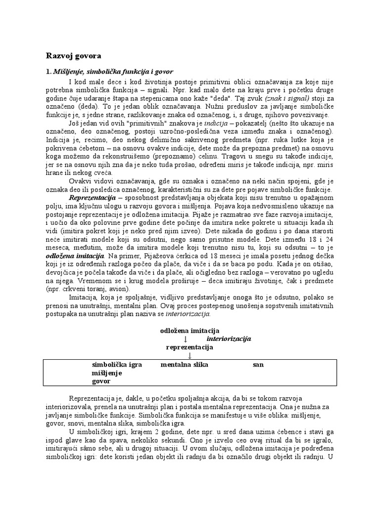 Razvoj Govora | PDF