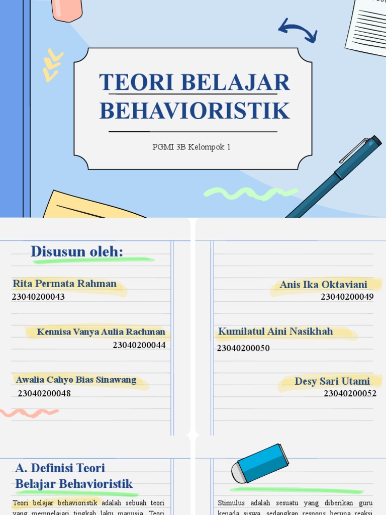 Kel 1 Teori Belajar Behavioristik | PDF