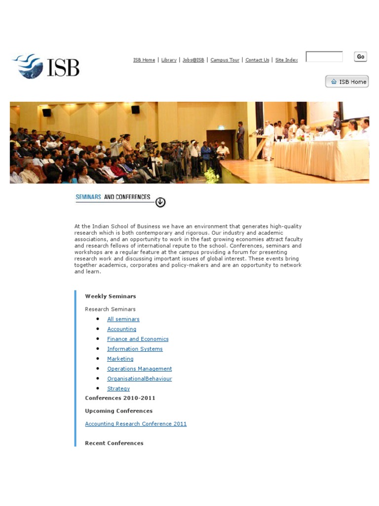 ISB Home Library Jobs@ISB Campus Tour Contact Us Site Index | PDF ...