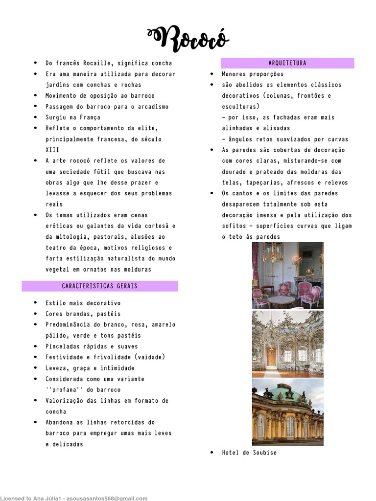 Características del Arte Rococó | PDF