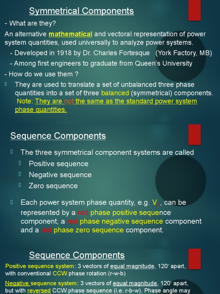 Symmetrical Components 1 | PDF | Electrical Engineering | Electromagnetism