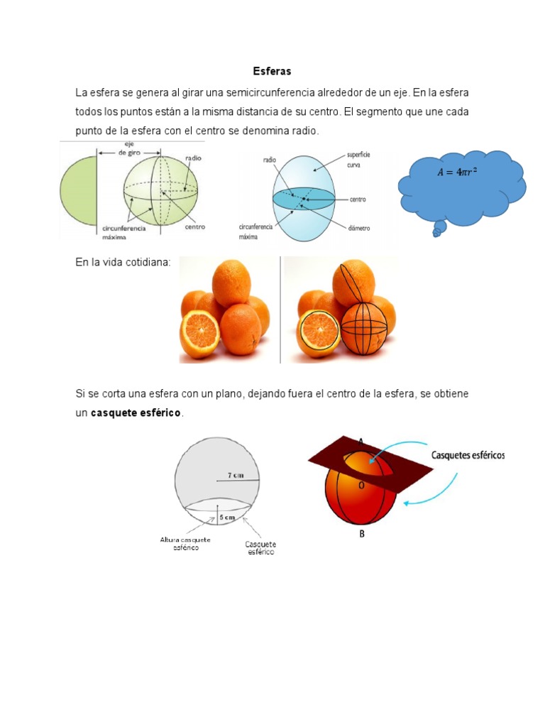 Cilindro y Esfera | PDF | Esfera | Elipse