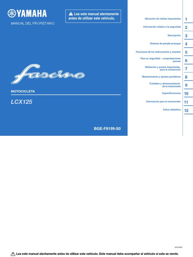 LCX125 2020 Bge1 Usuario 2020 Bge-F8199-S0 | PDF | Neumático | Vehículos