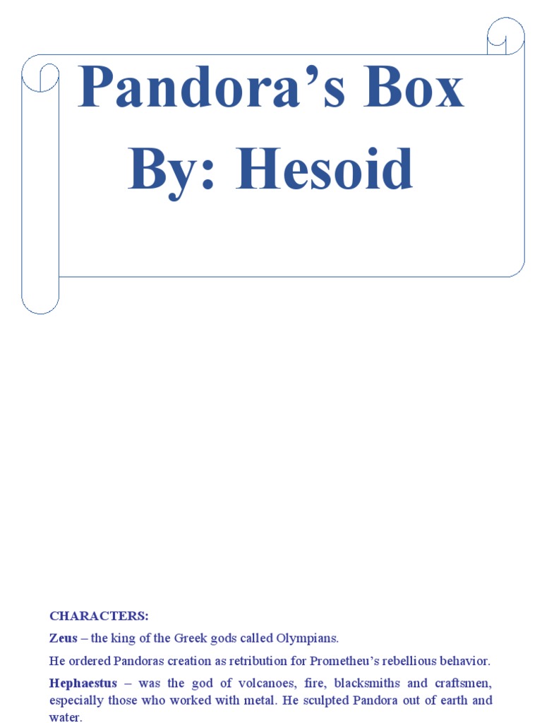 Pandora | PDF | Prometheus | Mythology