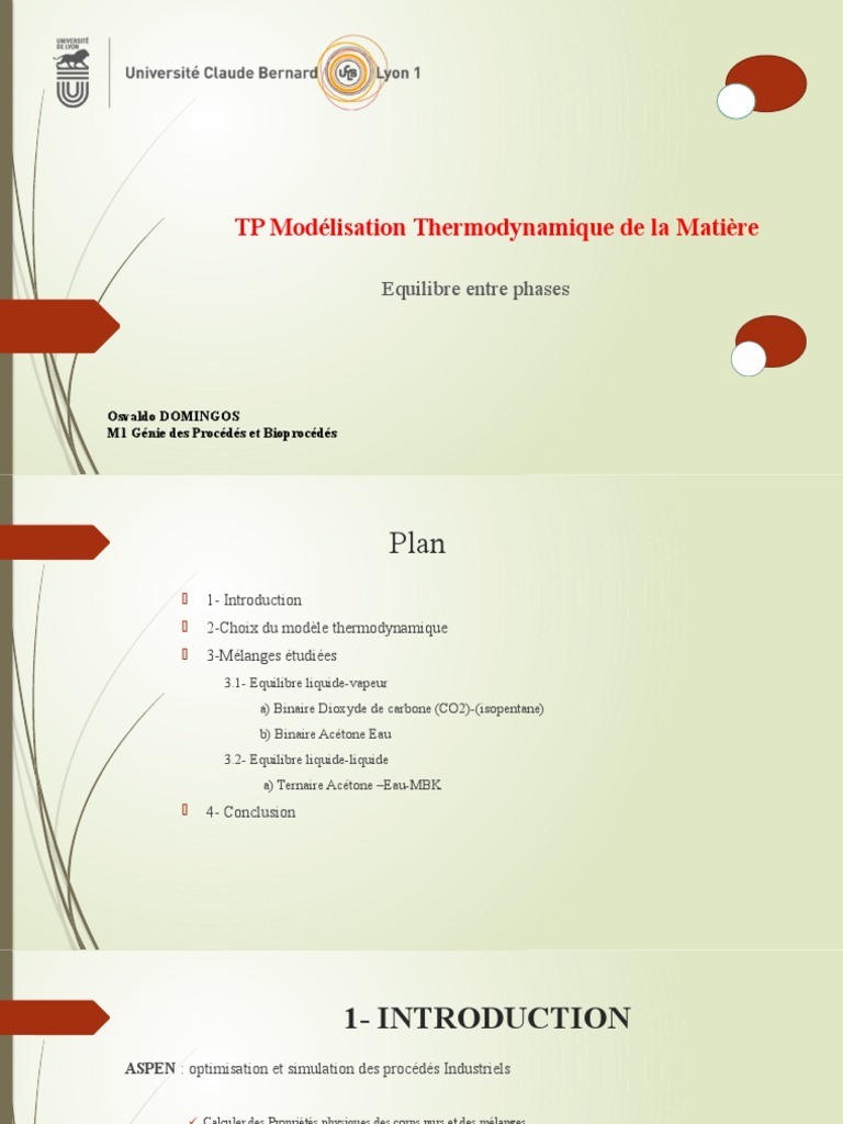 TP Modélisation Thermodynamique de La Matière 3 | PDF | Polarité (chimie) | Matériaux