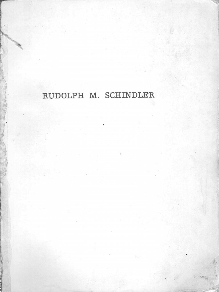 Gebhard, David Rudolph M.schindler 1979 | PDF