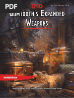 D&D 5E - Gunslinger Class | PDF | Ballistics | Projectile Weapons
