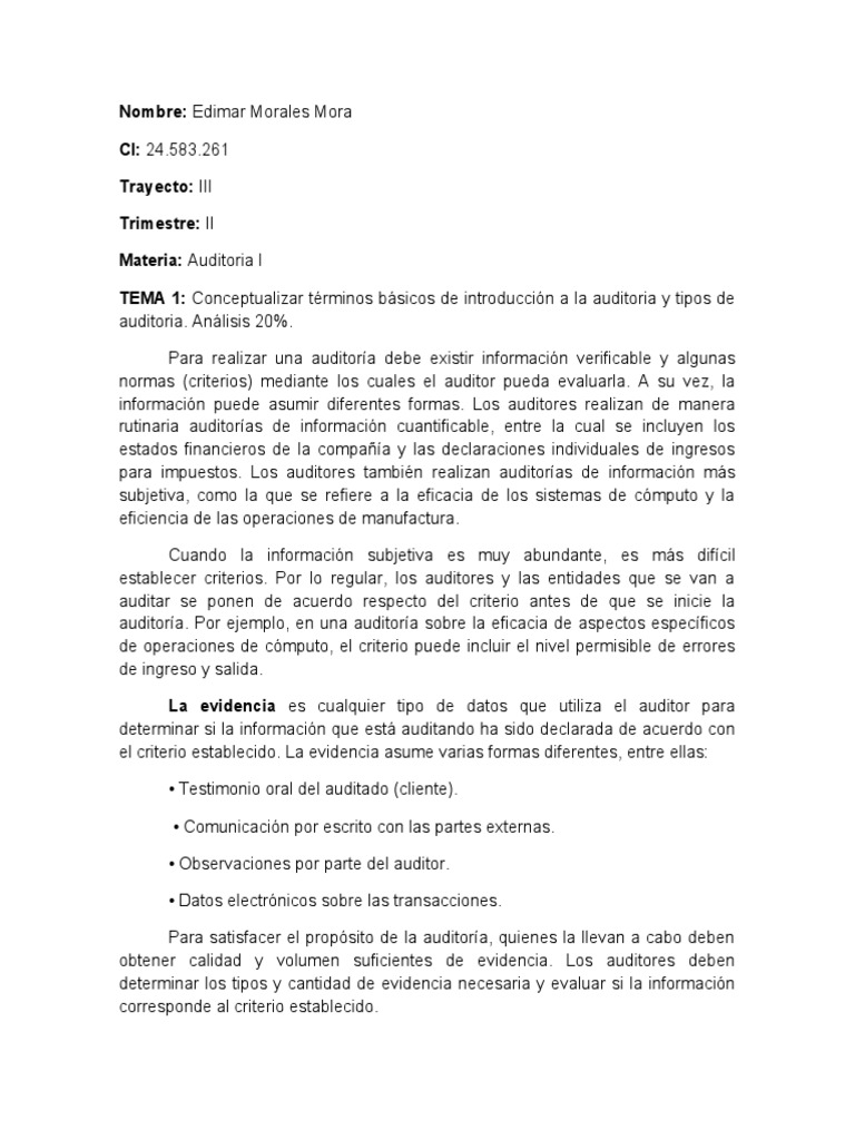 Terminos Basicos de Auditoria. | PDF | Auditoría | Contabilidad