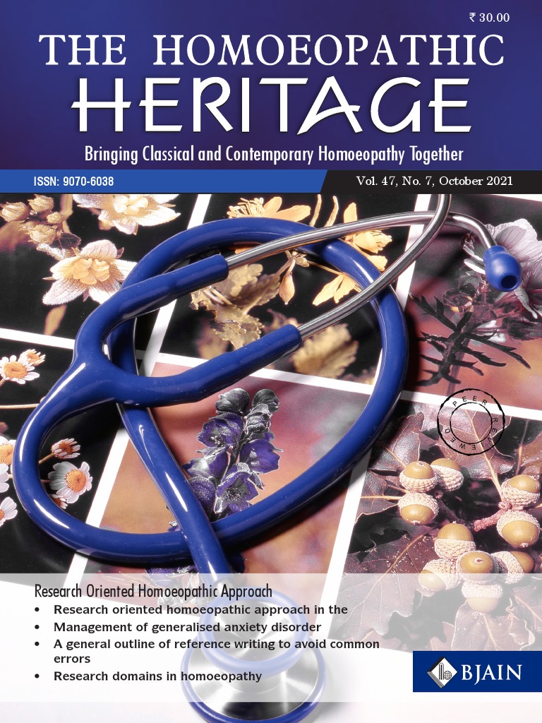T Bringing Classical and Contemporary Homoeopathy Ogether: Research ...