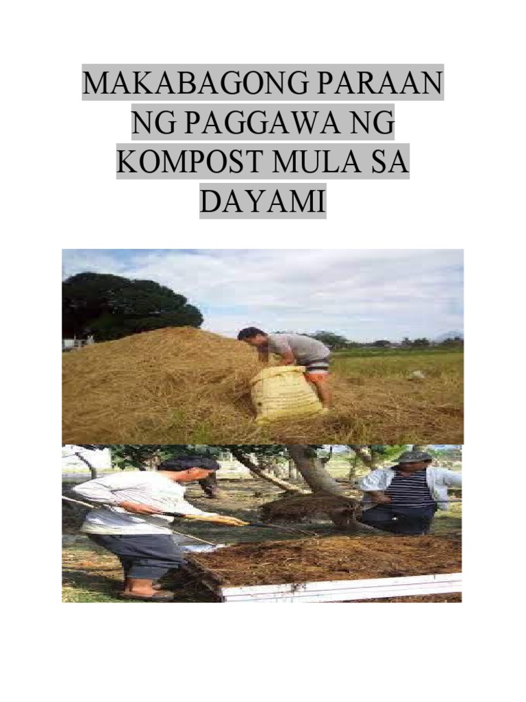 MAKABAGONG PARAAN NG PAGGAWA NG KOMPOST MULA SA DAYAMI 12 Cauliflower | PDF