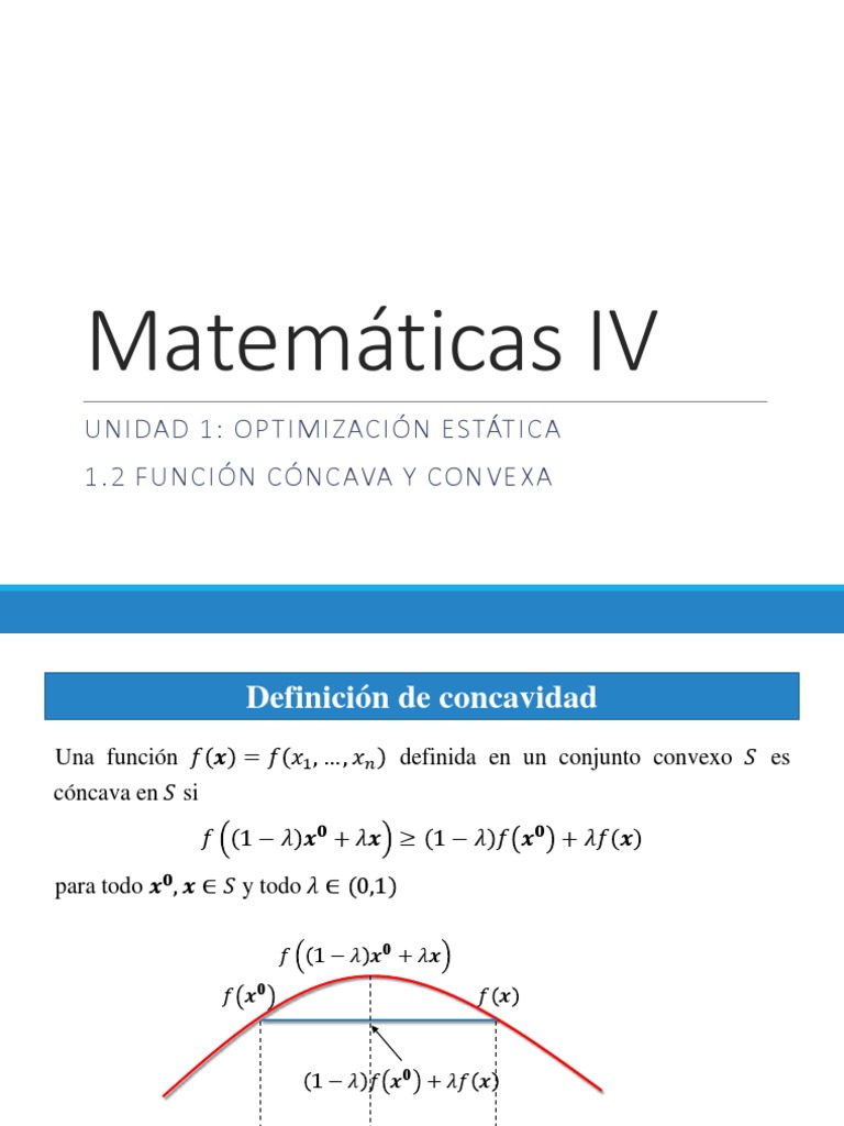 1.2 Función Cóncava y Convexa | PDF | Conjunto convexo | Desigualdad (Matemáticas)