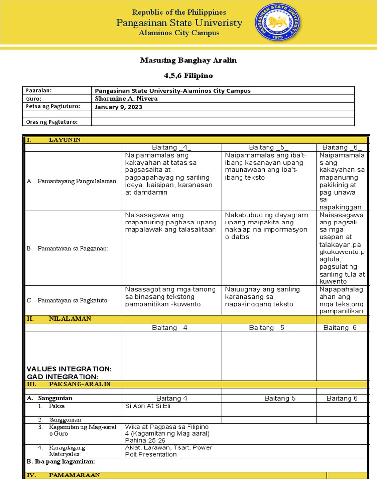 Multigrade Demo Teaching in Filipino | PDF