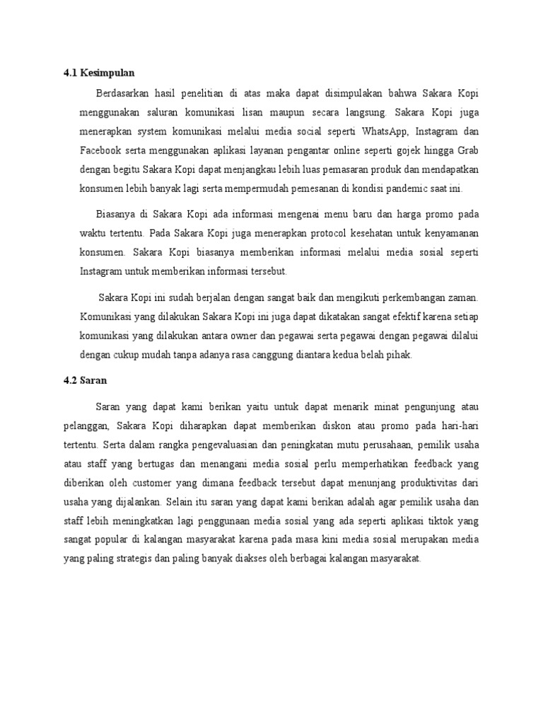 Kesimpulan Wawancara | PDF