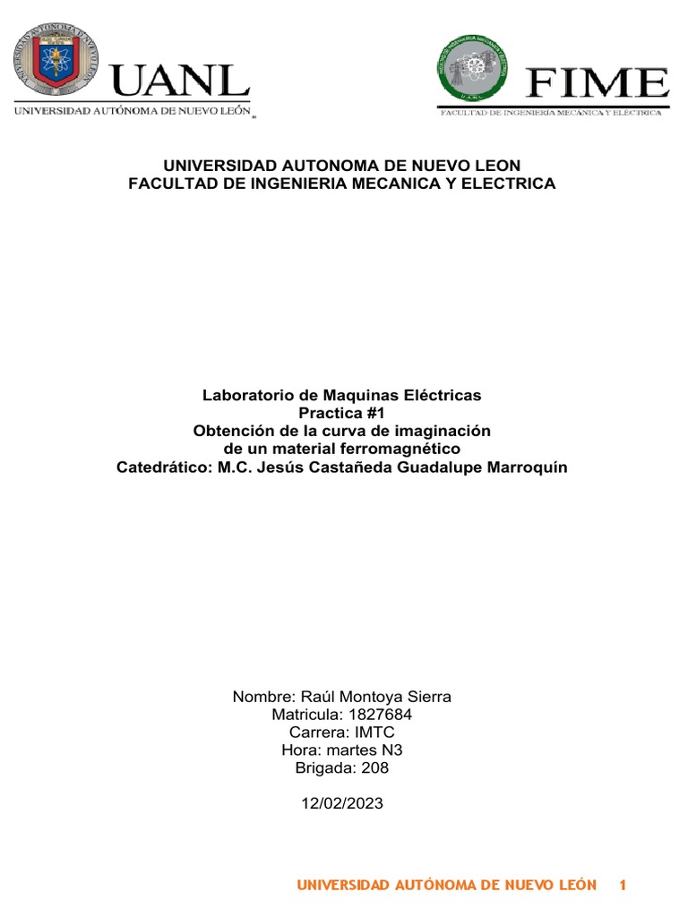 Curva de Imanación en Materiales Ferromagnéticos | PDF