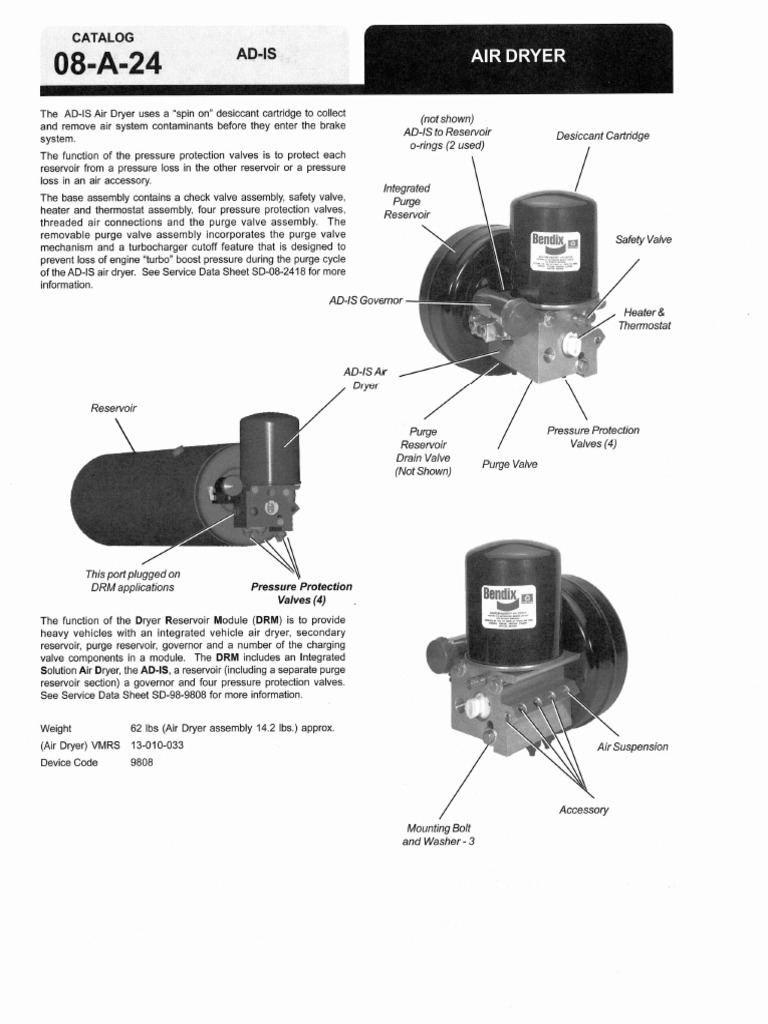 Bendix Ad-Is Air Dryer Breakdown | PDF