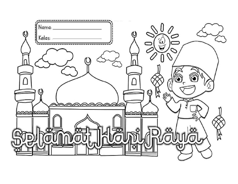Mewarna Poster Aidilfitri | PDF