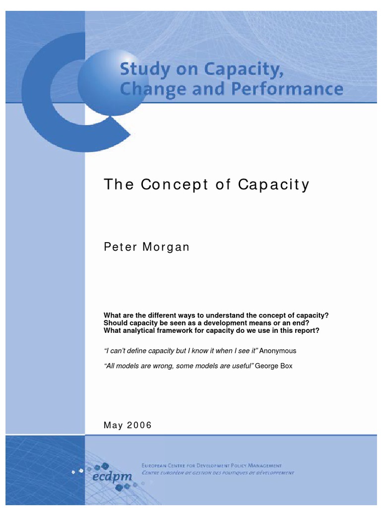 Understanding the Concept of Capacity | PDF | Capacity Building ...