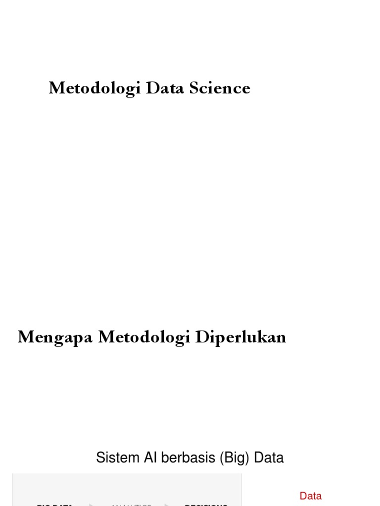 Metodologi Pengembangan AI Menggunakan Data | PDF