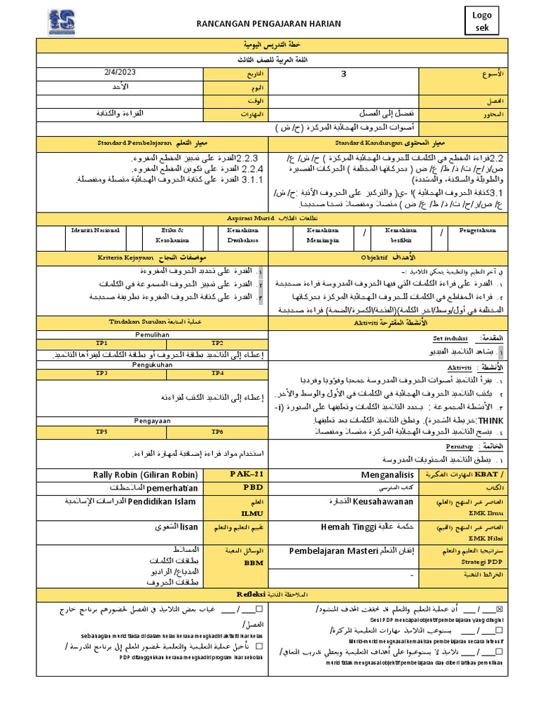 RPH BA THN 3 - M3 - 2023 DAN 2024 (1) | PDF
