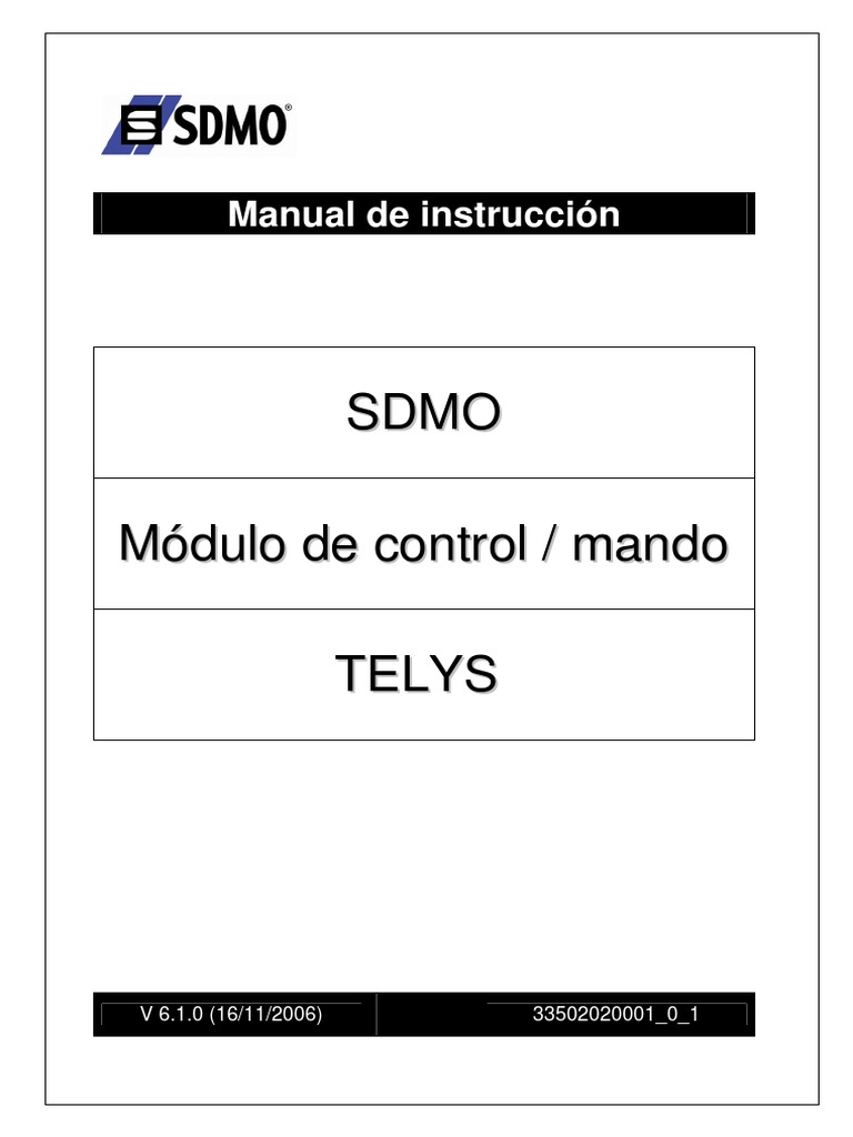 Manual de instrucción para el módulo de control y mando TELYS de grupos ...