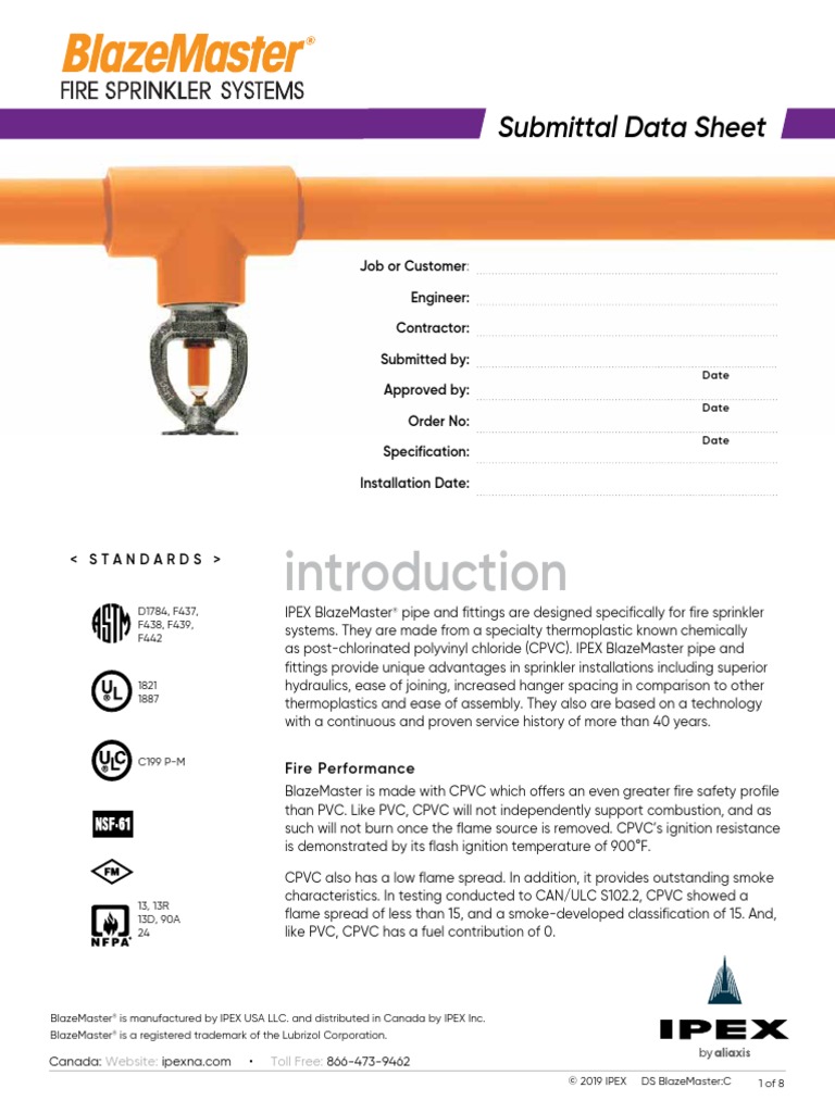 Submittal Data Sheet | PDF | Pipe (Fluid Conveyance) | Polyvinyl Chloride