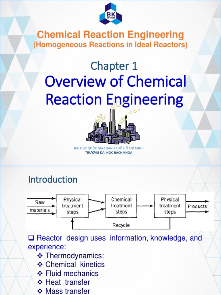 CRE Chapter 1 Overview of Chemical Reaction Engineering | PDF | Chemical Reactor | Chemical ...