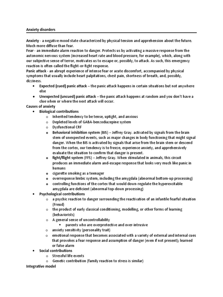 Abnormal Psychology (Chapter 4) | PDF | Anxiety Disorder | Phobia