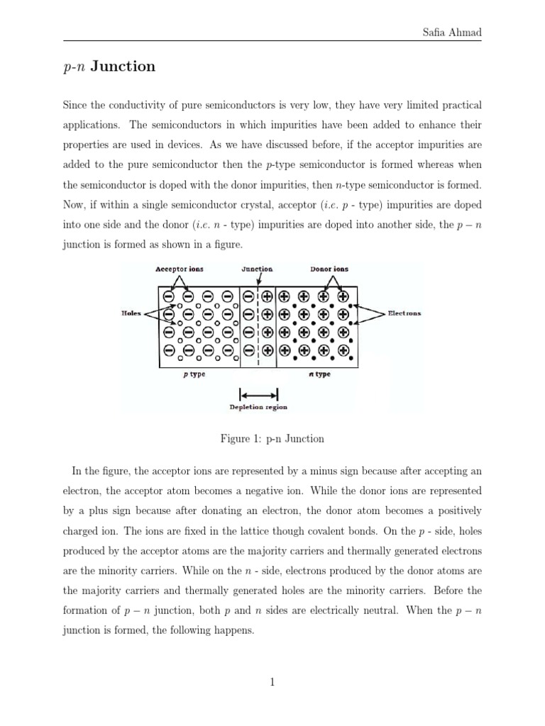 P N Junction | PDF | P–N Junction | Semiconductors P N Junction | PDF | P–N Junction | Semiconductors